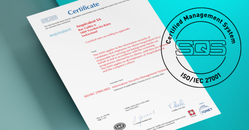Aequivalent successfully re-certified according to ISO 27001 | Aequivalent